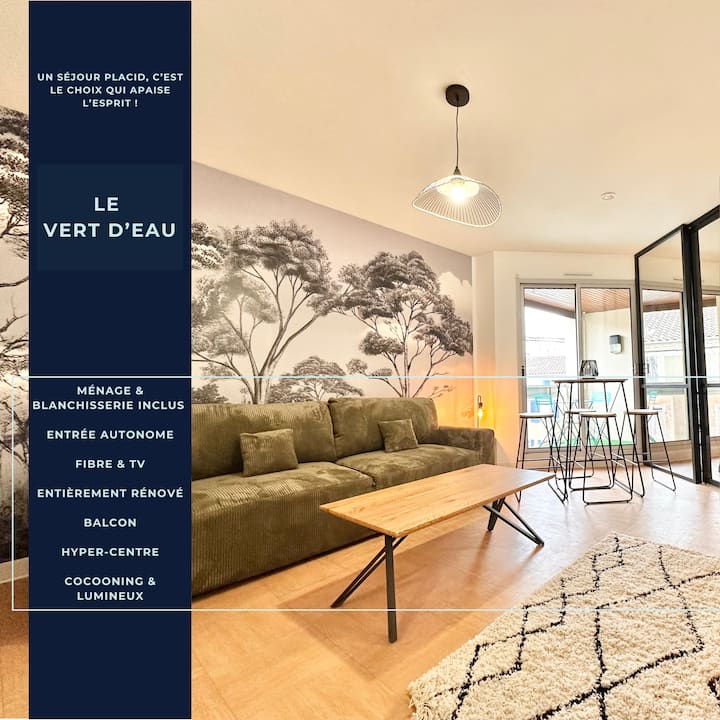 Le Vert D'eau - Raffiné - Central - Balcon - Mont-de-Marsan