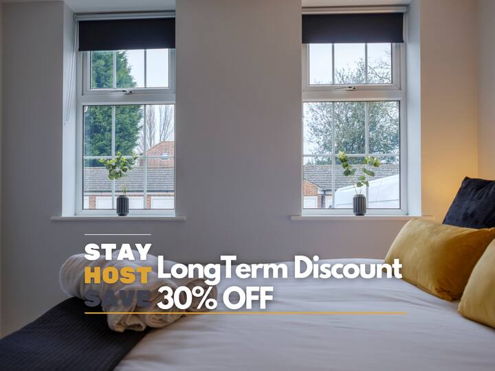 Long Term 30% Off | 2 Bed Apartment | Free Parking - Doncaster