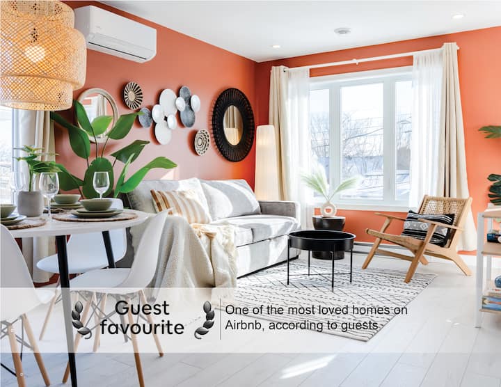 Stylish Boho Apartment | Free Parking & Laundry - Longueuil