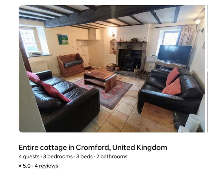 Spacious & Private 3 Bed Cottage - Bonsall