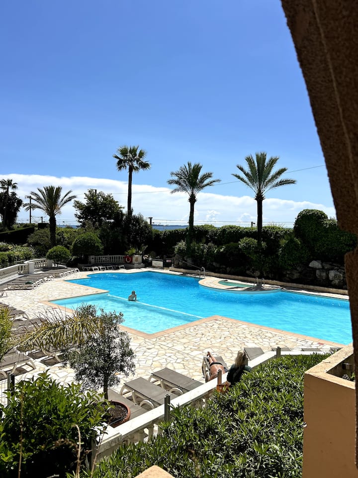 5min To Beach • Sea View Studio W/ Balcony + Pools - Théoule-sur-Mer