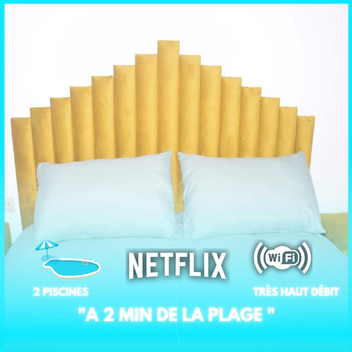 Le Martil Plage-wifi-fibre-netflix-piscine - Martil
