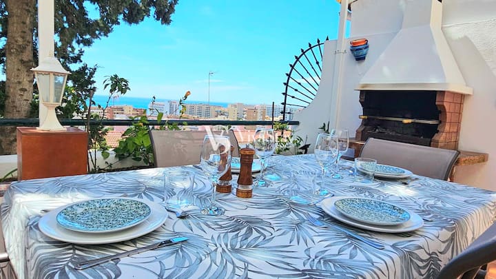 Stunning Seaview With Private Terrace, Bbq, Office - Torremolinos