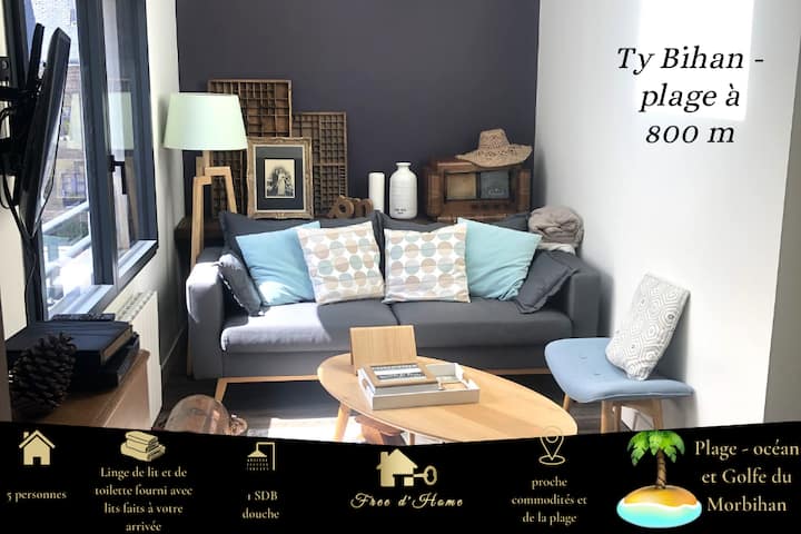 Ty Bihan - Appartement Familial à 800m Des Plages - Saint-Gildas-de-Rhuys