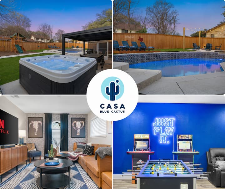 Central Location•stylish+pool+hot Tub+gameroom - San Antonio, TX