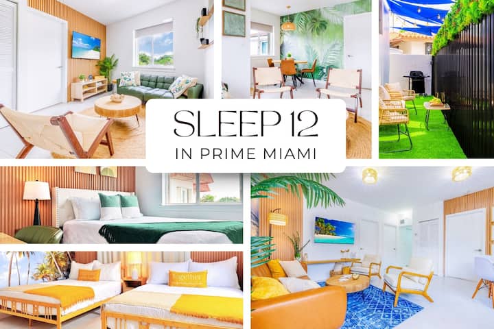 Prime Miami Retreat | Sleeps 12 | Parking, Bbq! - Miami, FL