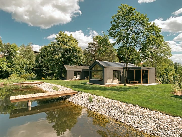 Moderne Cabin Mit Whirlpool Und Seeblick (Hund) - Bavaria