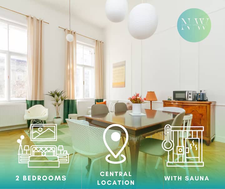 2br Modern Elegance W/ Sauna & Ac By - Budapest