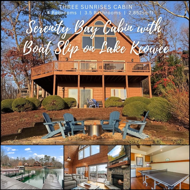 Three Sunrises Cabin Lake Keowee With Boat Slip - Walhalla, SC