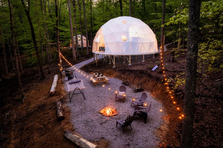 Glamping Near Brimstone, Sauna, Fire & Ice, Hiking - Huntsville, TN
