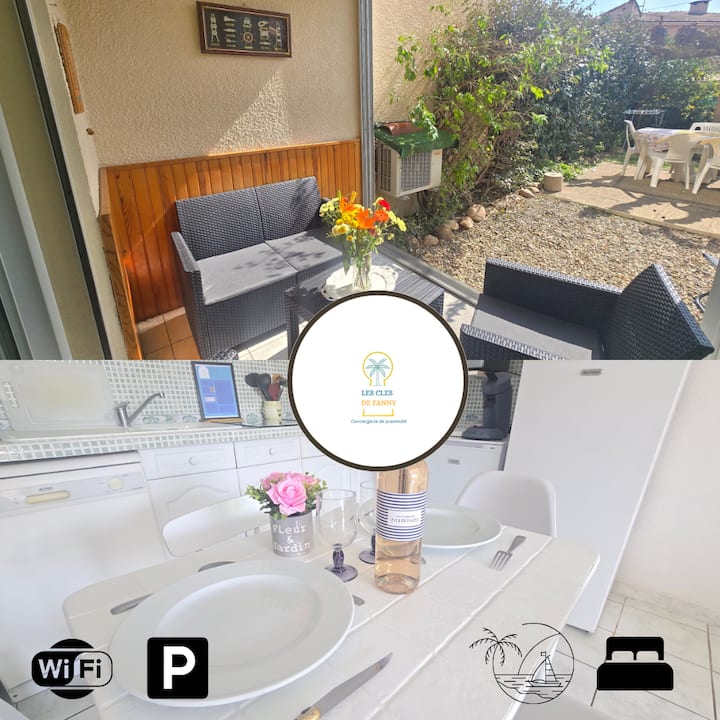 Appartement 2  Chambres, Jardin & Parking à Valras - Valras-Plage