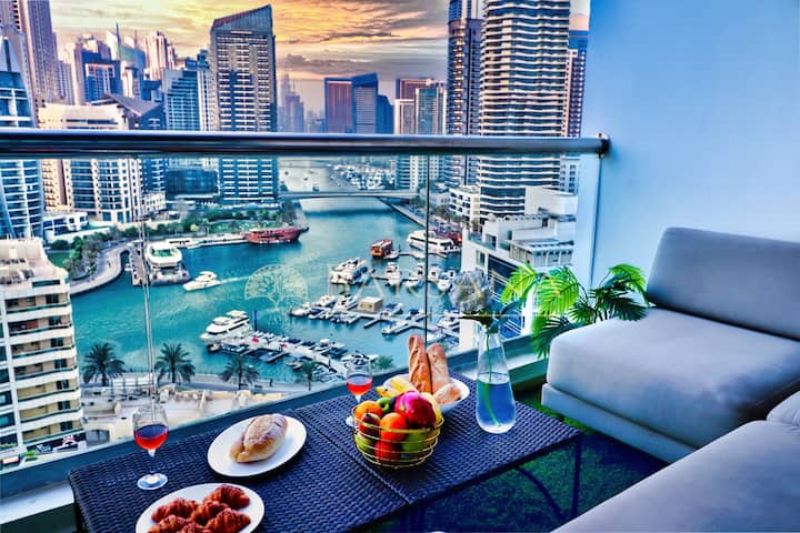Barsana | Lavish 3br Retreat - Marina & Sea Views - Dubai Marina