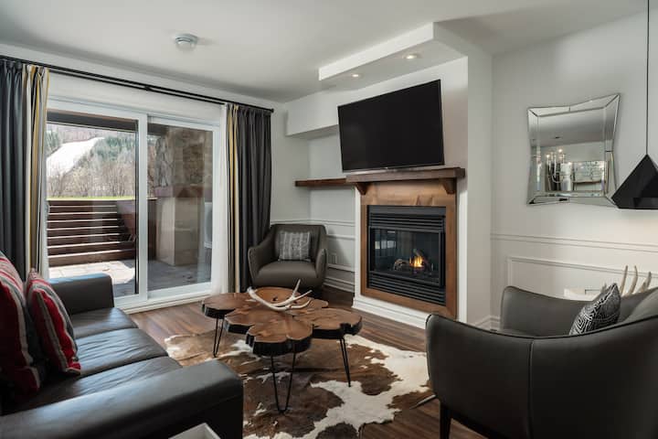 Suite Nymark 2br - Ski In Ski Out, Foyer Et Wifi - Saint-Sauveur