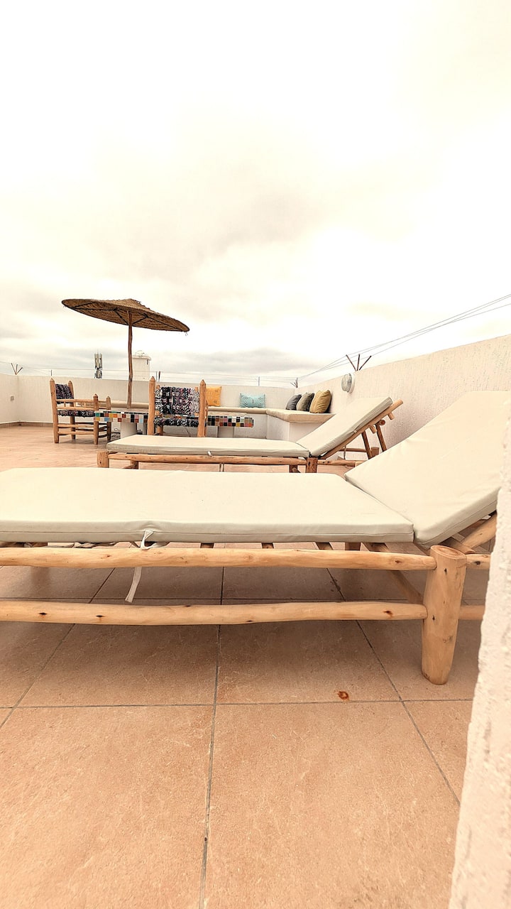 Lumineux Raffiné Double Terrasse - Essaouira