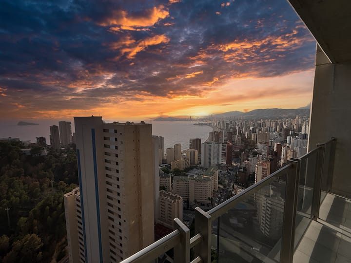 Prachtige Panorama Uitzicht Mirador De Mediterrane - Benidorm