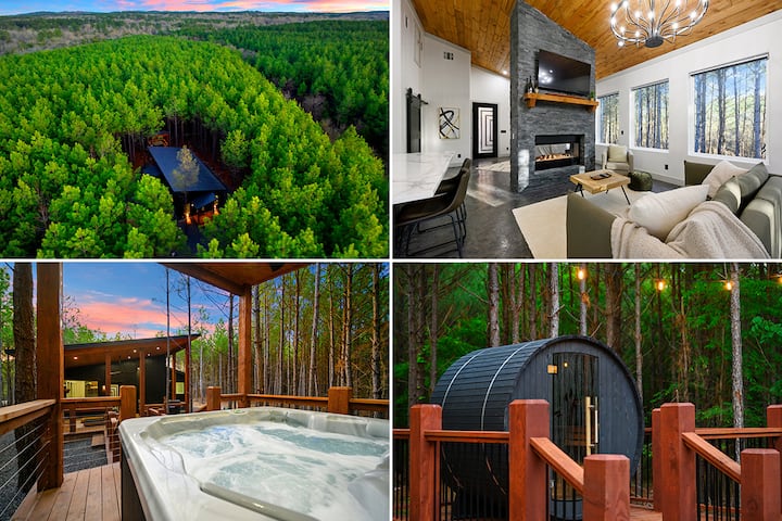 *Sauna & Stargaze* Hot Tub+telescope+ev Plug+sauna - Broken Bow, OK