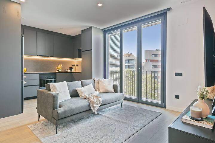 1d · Apartamento Moderno Con Terraza En Poblenou - Barcelona