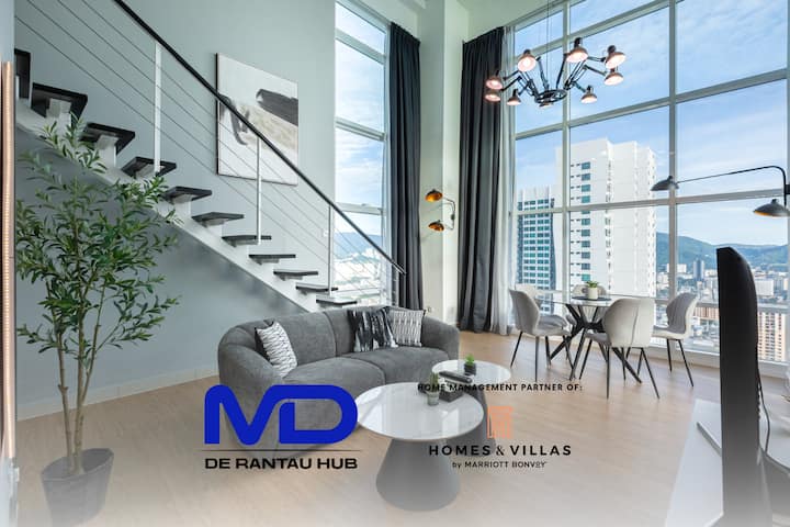 Cozy 2-bedroom Duplex With View, Maritime 槟城二卧阁楼套房 - George Town