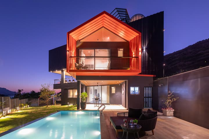 4bhk-stayvista @ Terra Tints W/pool, Mountain View - Trimbak