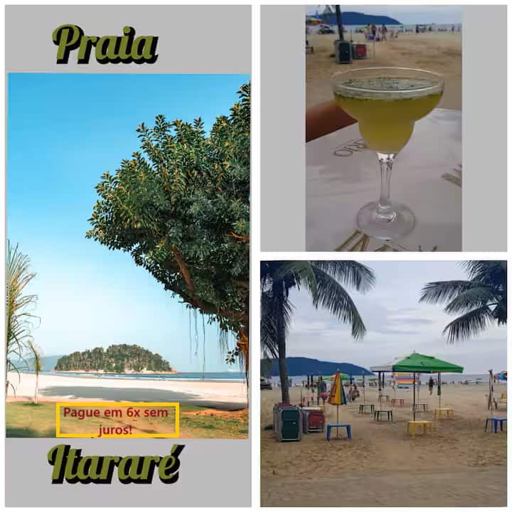 5 Min Da Praia,apto 2 Dorm.,espaçoso E Confortável - Sao Vicente, Brazil