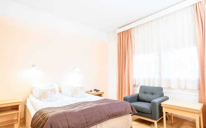 Cozy Hotel Room, Double Bed, Private Bathroom - Turku