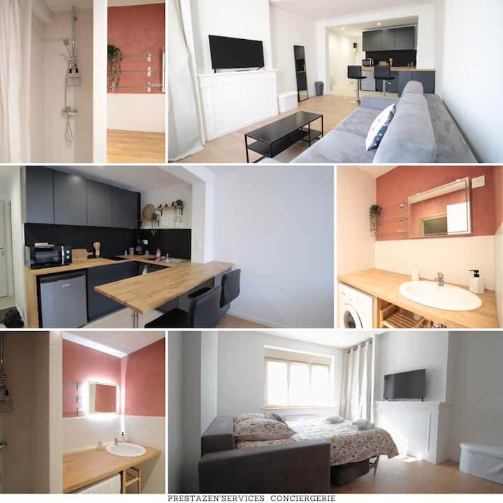 Studio Cosy - Centre Ville - Proche Gare - Parking - Ibis Budget Verdun