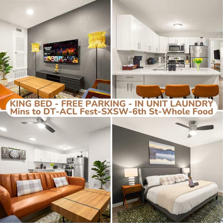 Sxsw-dt-acl Fest-6th St|king Bed-free Parking-ldry - Austin, TX