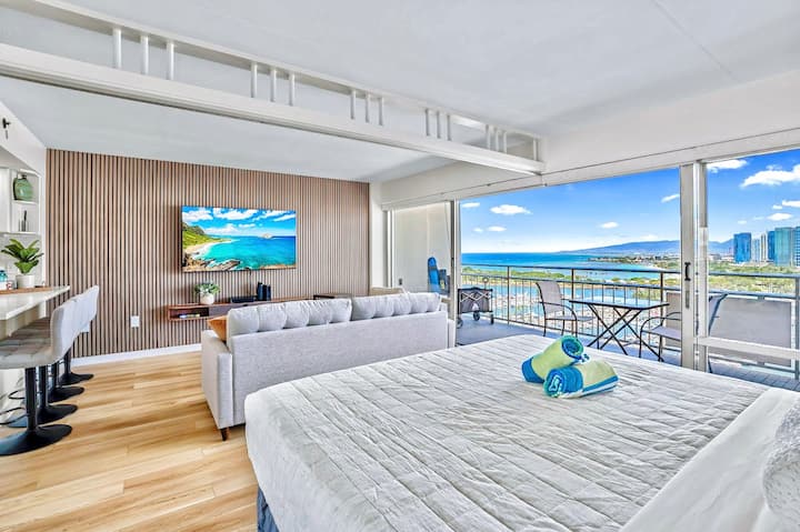 20f-high Floor Ocean View-ilikai-1br-waikiki Beach - Lanikai Beach