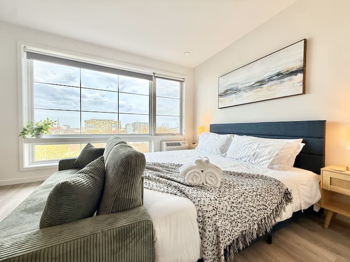 Studio King Comfort, Free Parking, Rooftop, Gym - Philadelphie, PA