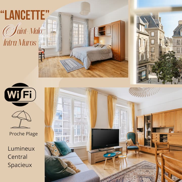 T3 Intra-muros - Proche Plage - Wifi - 2 Chambres - Saint-Malo