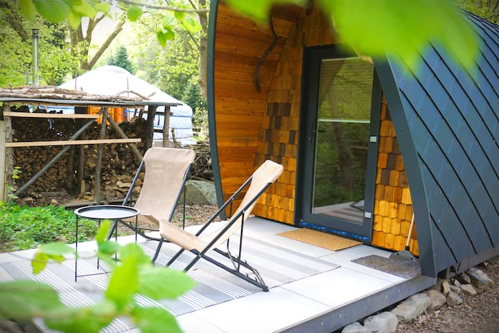 Hexenhütte I Flussblick I Camping Pod I Sauna - Thale