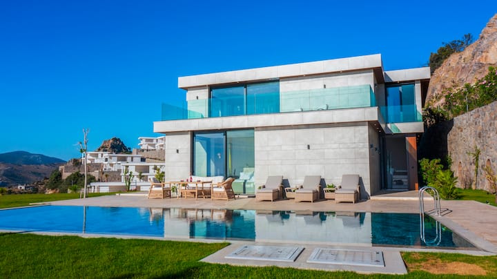 Vip Sunset Honeymoon Palace, Sauna, Pool, 18 Ppl - Bodrum