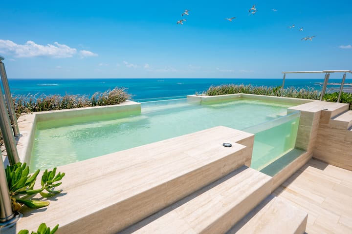 New Front Beach Apartment With Golf Cart - Puerto Morelos