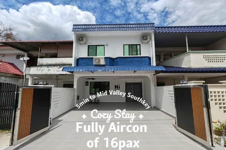 Mid Valley 5min Ciq Ksl 10min 16pax Netflix 5br - Johor Bahru