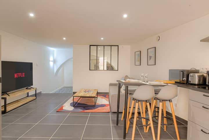 *Le Siméon* T2 Plein-pied, Cosy, Zone Piétonne - Chasse-sur-Rhône