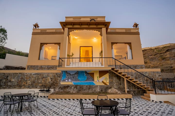 Luxury Villa In Udaipur With Pool & 360° Hill View - Udaipur