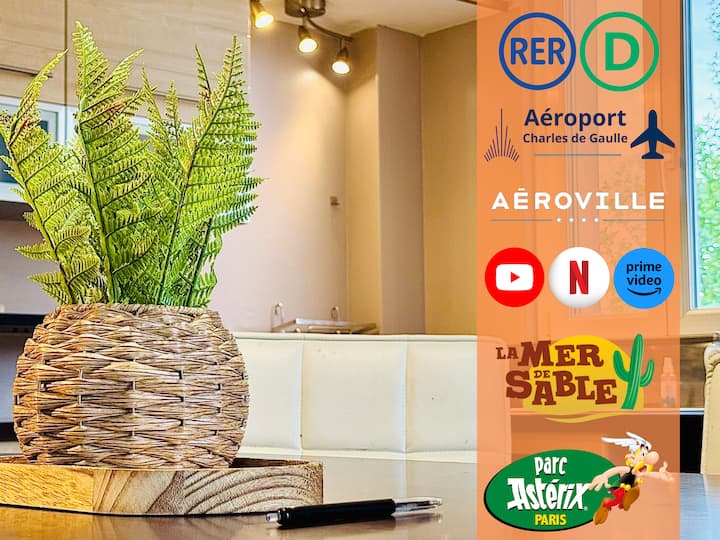 • Détente & Confort, Proche Gare, Cdg, Astérix • - Goussainville