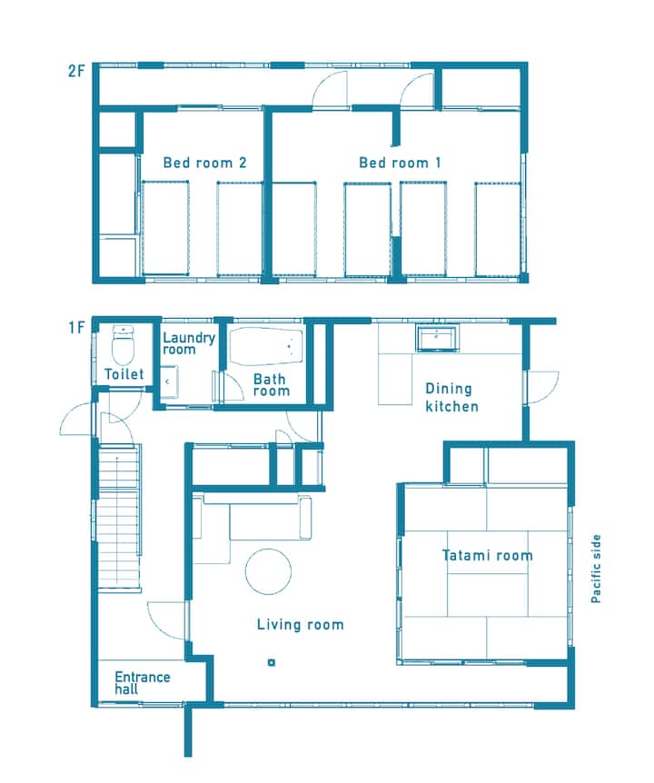 Oceanview Private Kominka｜14min To Seaside Park - Oarai