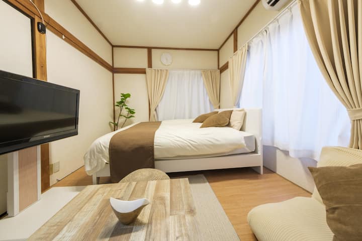 Shintokorozawa | Serta Queen Bed | Cozy 23㎡ For 2 - Tokorozawa