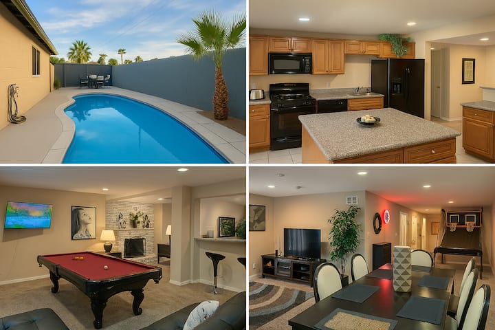 *Monthly* Pool Home | 1.5mi Strip | Games 50% Off - Las Vegas