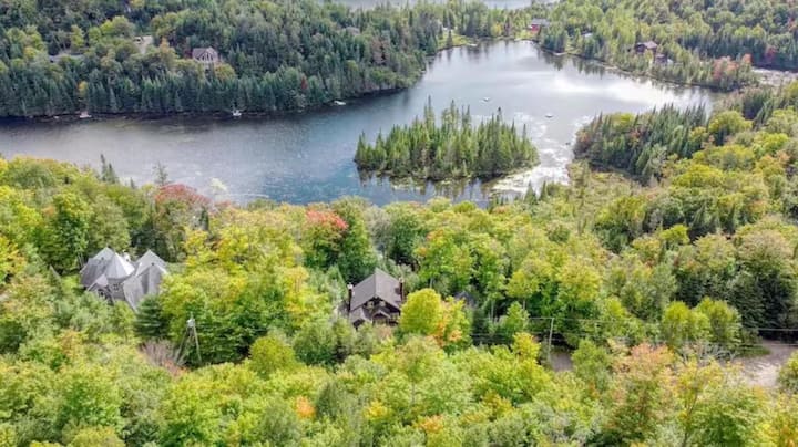 Lake Front Hot Tub Amazing View In Complete Nature - Sainte-Agathe-des-Monts