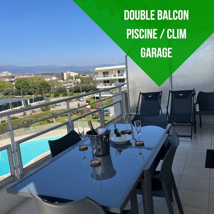 F2 Antibes*piscine*balcon*mer - Marineland - Antibes