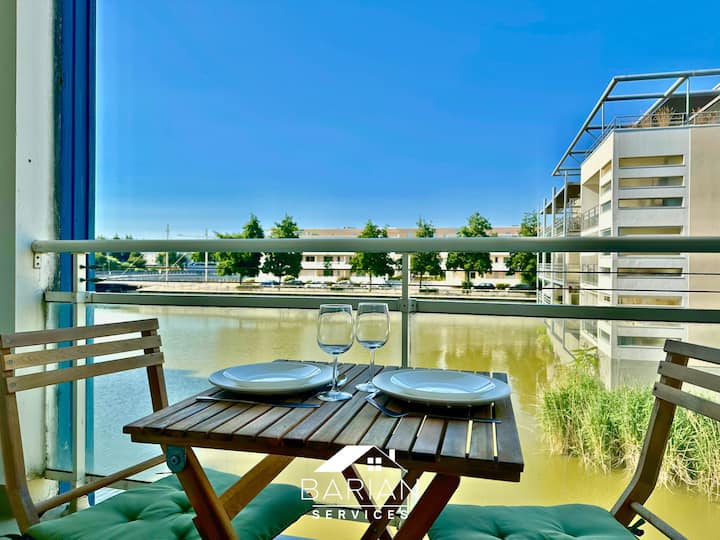 Studio Vue Lac & Parking Privatif / Plage à -20min - La Rochelle