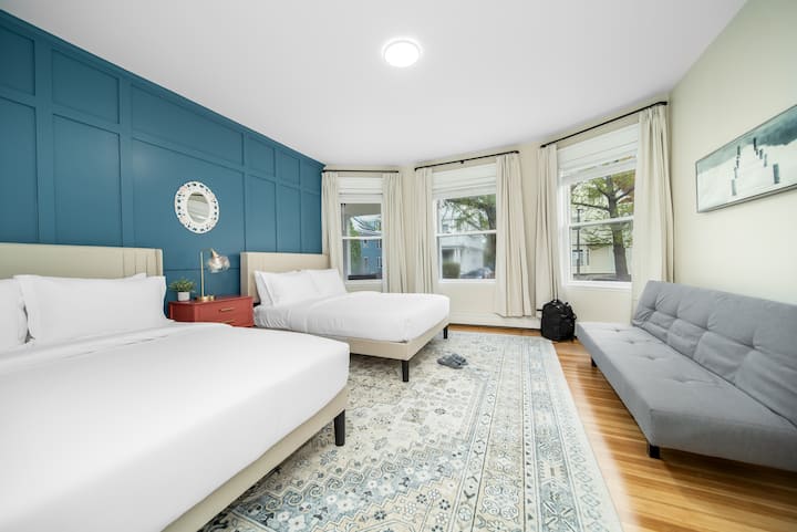 Rareduplex 8 Beds Parking Yard Near Train Downtown - アメリカ ボストン