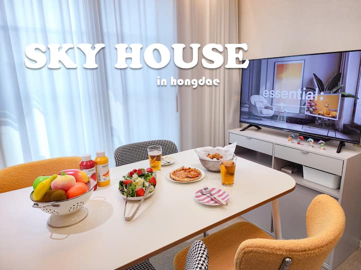 [홍대입구역/Sky House]퀸침대2, 싱글침대1/2~5명숙소/남산타워뷰/#게스트후기만족 - Seoul