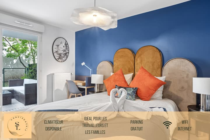 ÉLégance Rétro-chic Avec Terrasse Proche Tramway - Mions