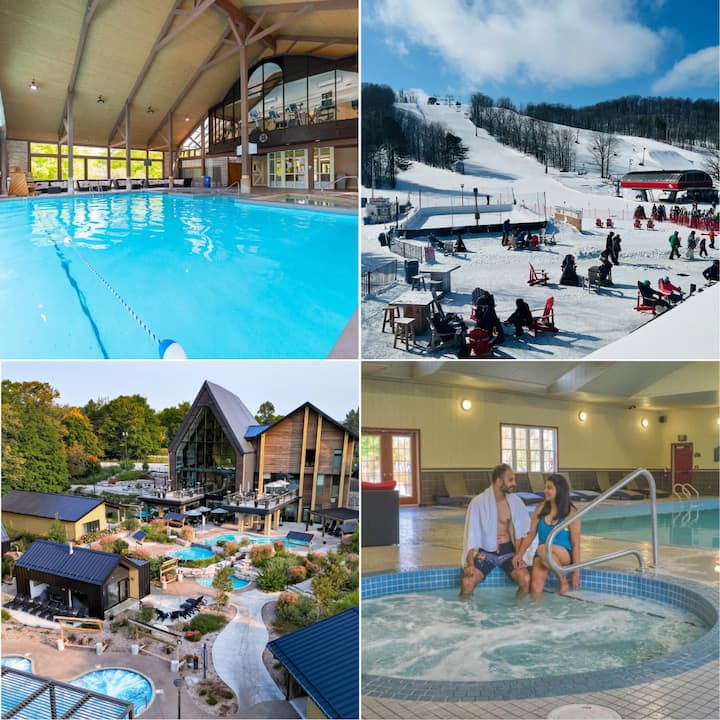 King & Queen Bed, Full Kitchen, Hot Tub, Pool - Horseshoe Valley, ON