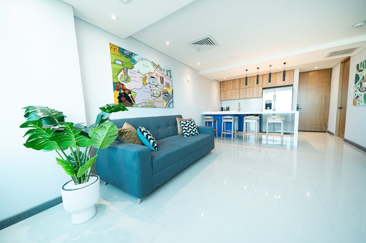 Blue Garden Urban Skyline Suite - Security 24/7 - Barranquilla