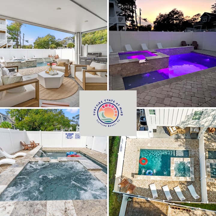 Modern 5br - Private Luxury Pool/steps To Sand - Surfside Beach, SC