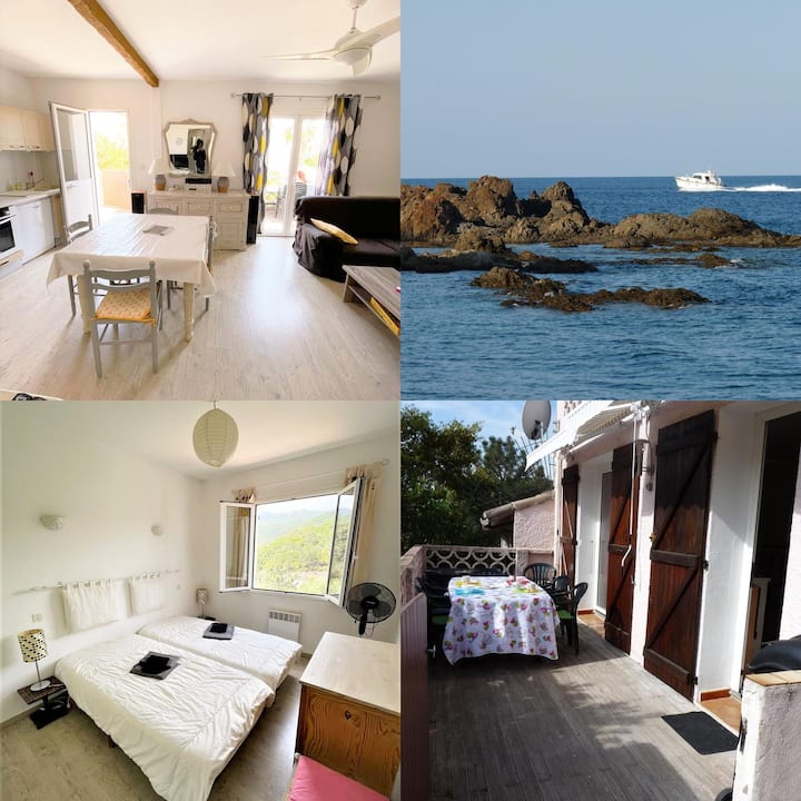 T3 Spacieux Terrasse + Plage Privée 5 Mn à Pied - Plage de Canella